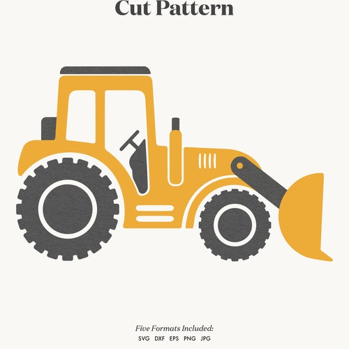 Construction Truck SVG Digger SVG Tractor SVG Font Loader - Etsy