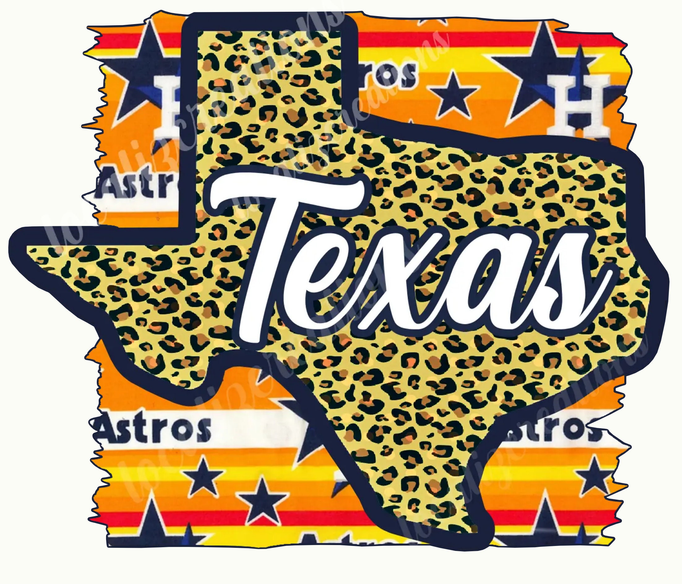 Astros Leopard Texas PNG - Etsy