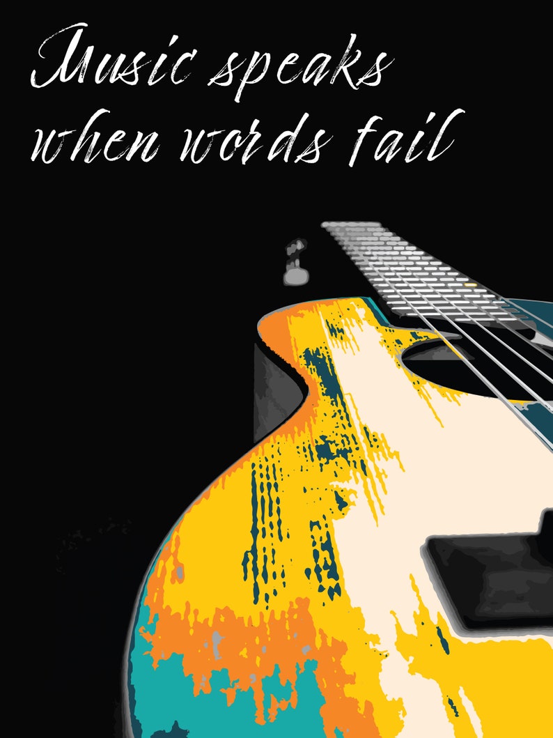 Digital Download, Music Inspiration, Music Quote Printable, Digital ...