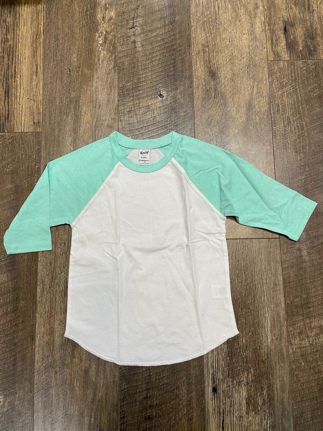 BLANK Teal Sleeve Kids Raglan Sublimation Kids Shirt - Etsy