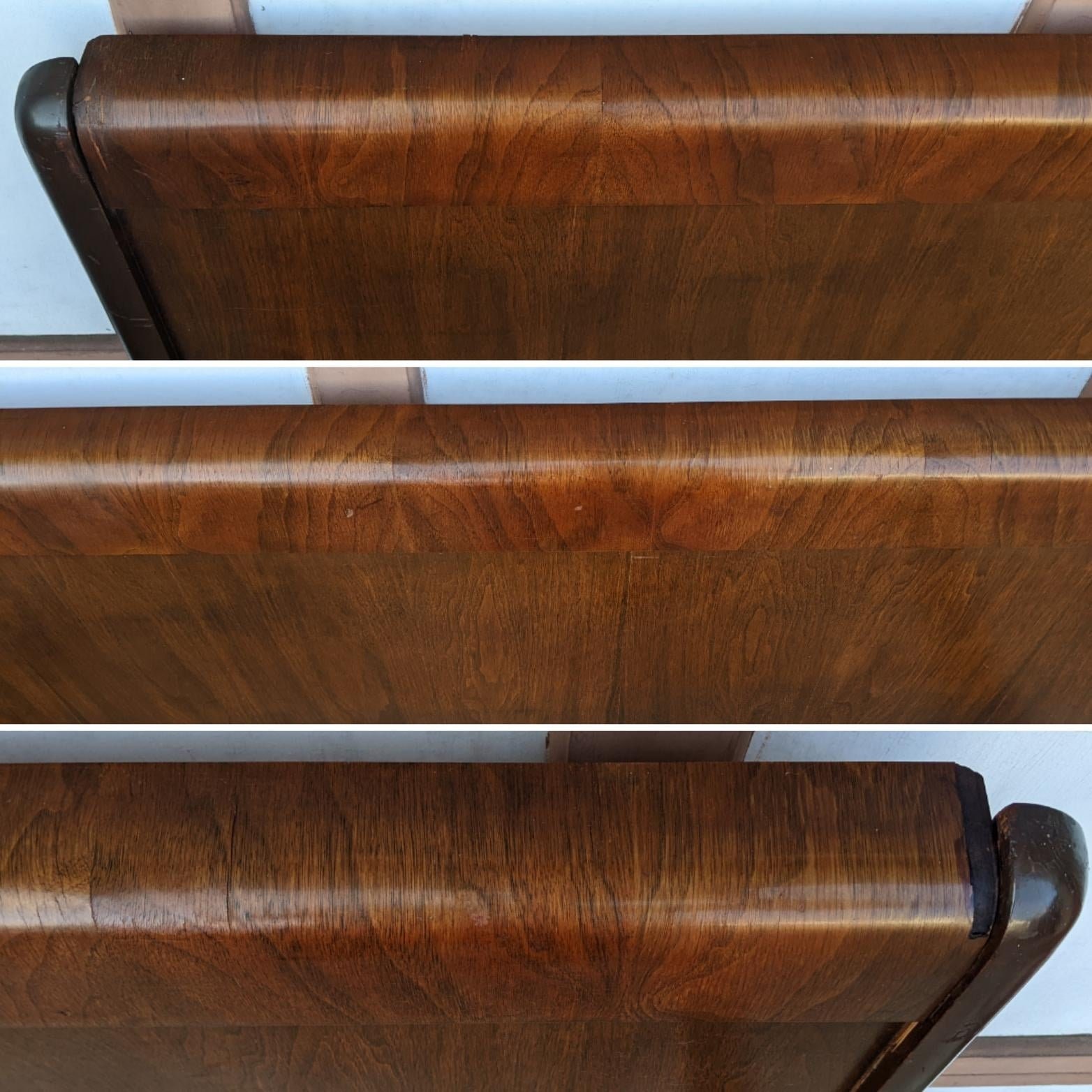 Vintage Art Deco Waterfall Bedframe - Etsy