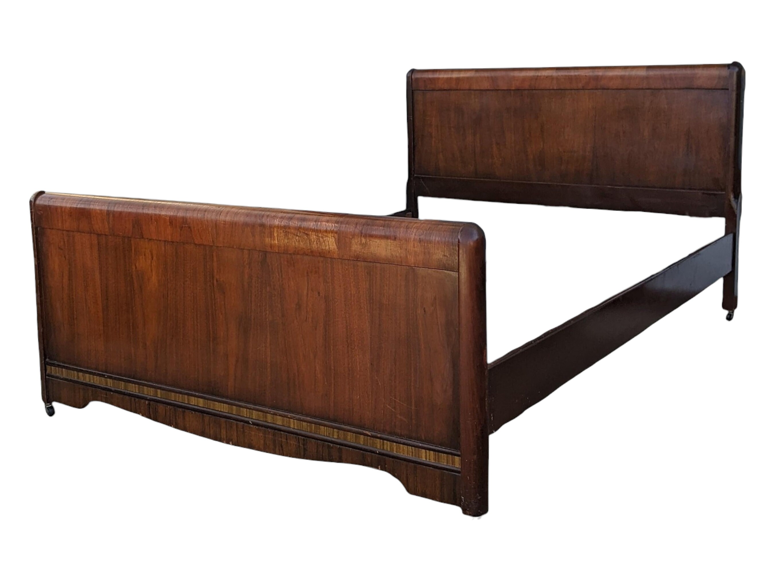 Vintage Art Deco Waterfall Bedframe - Etsy