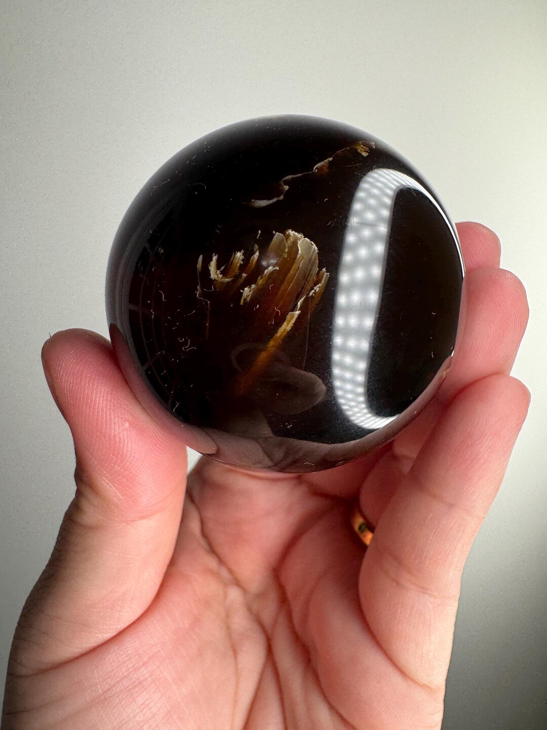 Blue Uv Sumatran Amber ~ Uv Reactive ~ 52mm Amber Sphere - Etsy