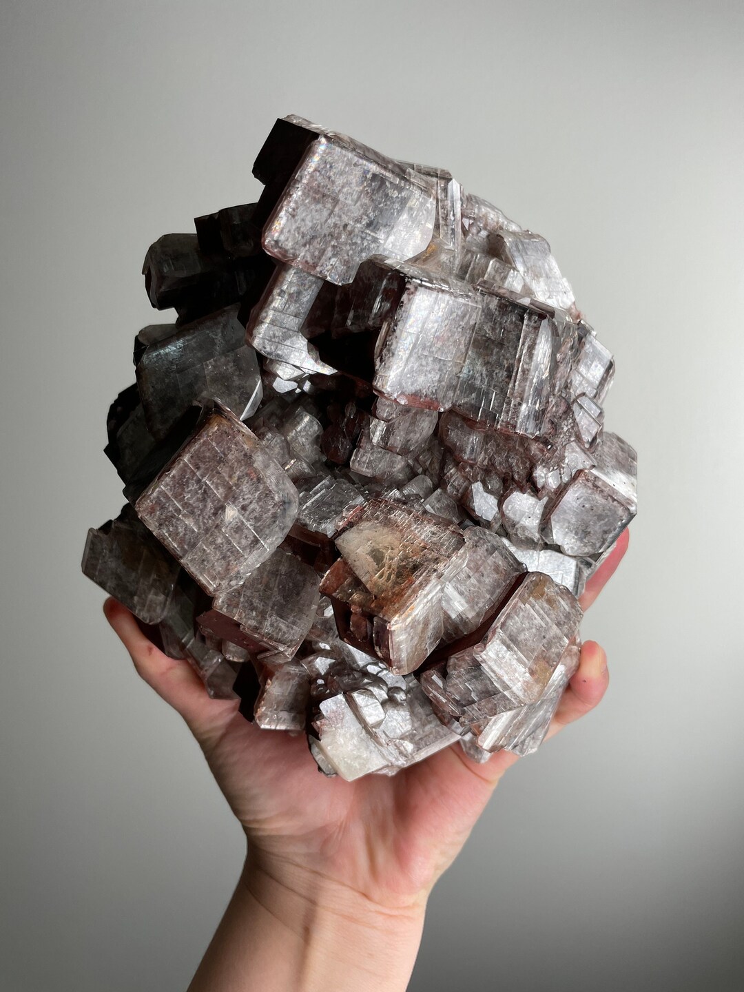 5.8 Lb Cubic Calcite With Red Hematite ~ Crystal Specimen - Etsy