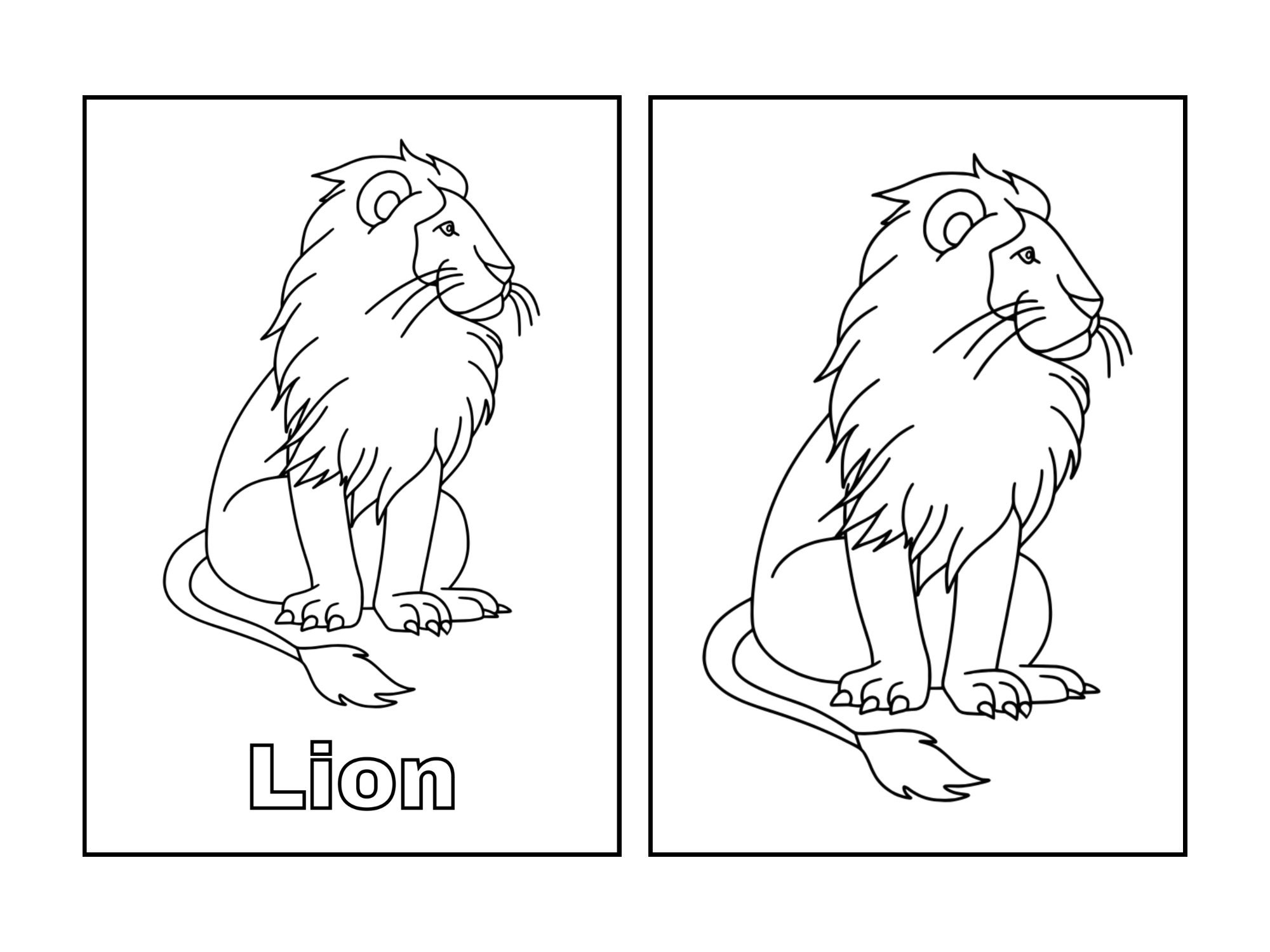 30 Animals Coloring Pages Vol.1 for Kids/toddlers/preschools(english ...