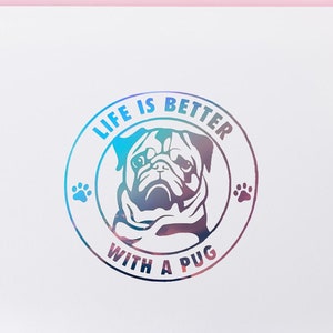 Personalized Life is Better With A Pug Vinyl Decal - Etsy