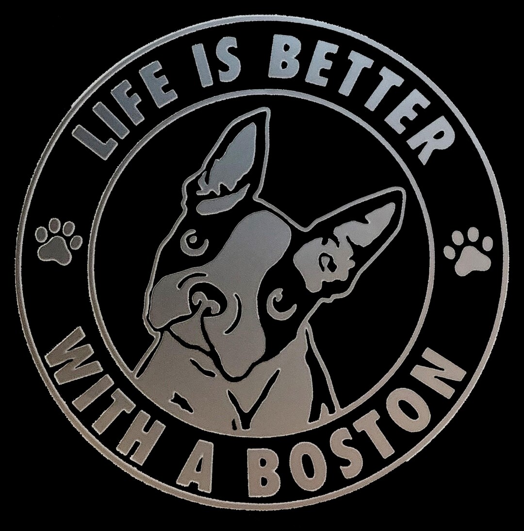 Personalized Life is Better With A Boston Vinyl Decal, Indoor/outdoor ...