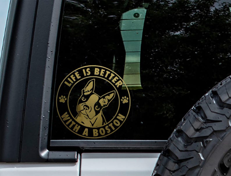 Personalized Life is Better With A Boston Vinyl Decal, Indoor/outdoor ...