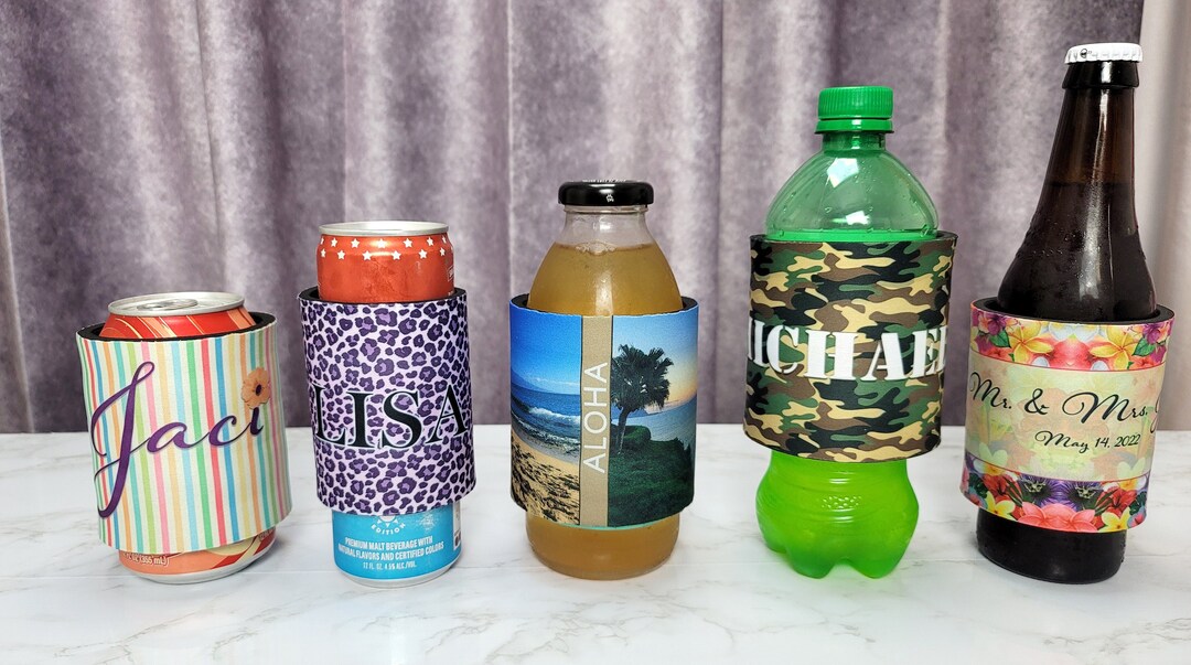 Drink Slap Wrap, Can Cooler, Beverage Insulator, Various Designs ...
