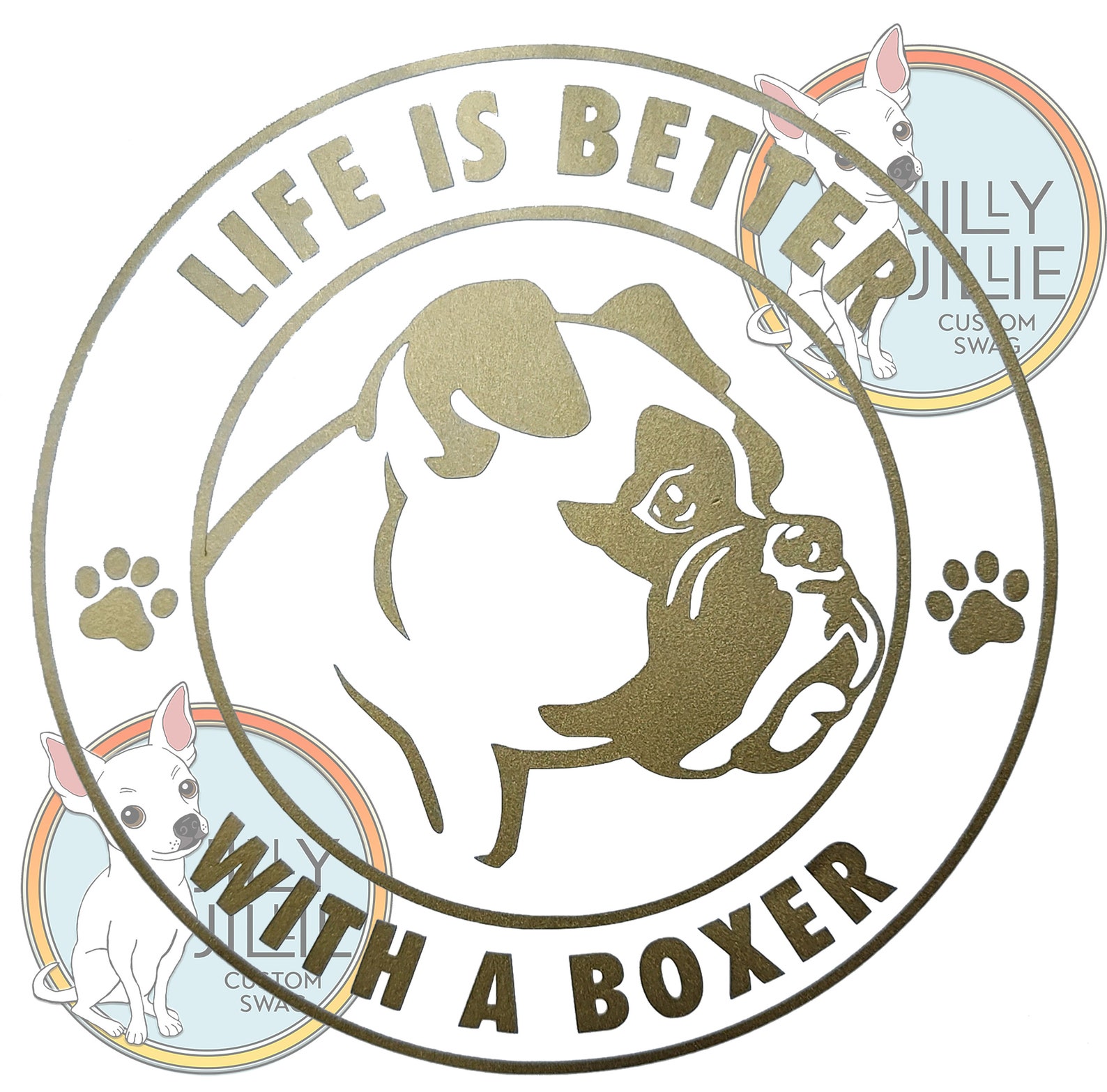 Personalized Life is Better With A Boxer Vinyl Decal - Etsy