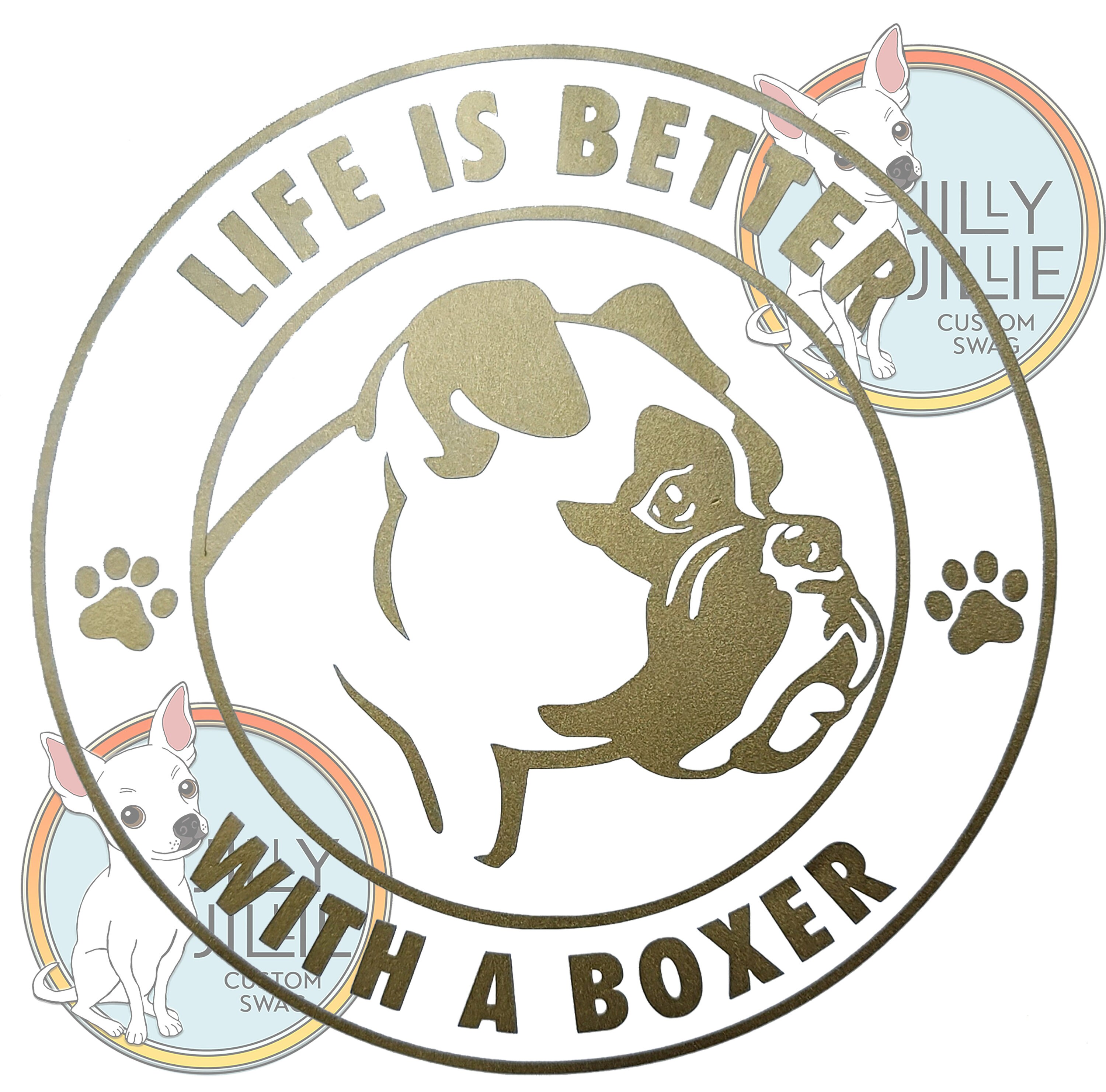 Personalized Life is Better With A Boxer Vinyl Decal - Etsy