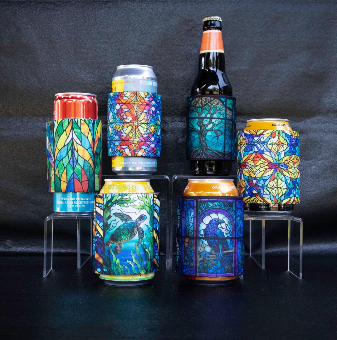 Stained Glass Can Cooler Slap Wrap: Personalized Beverage Insulator - Etsy