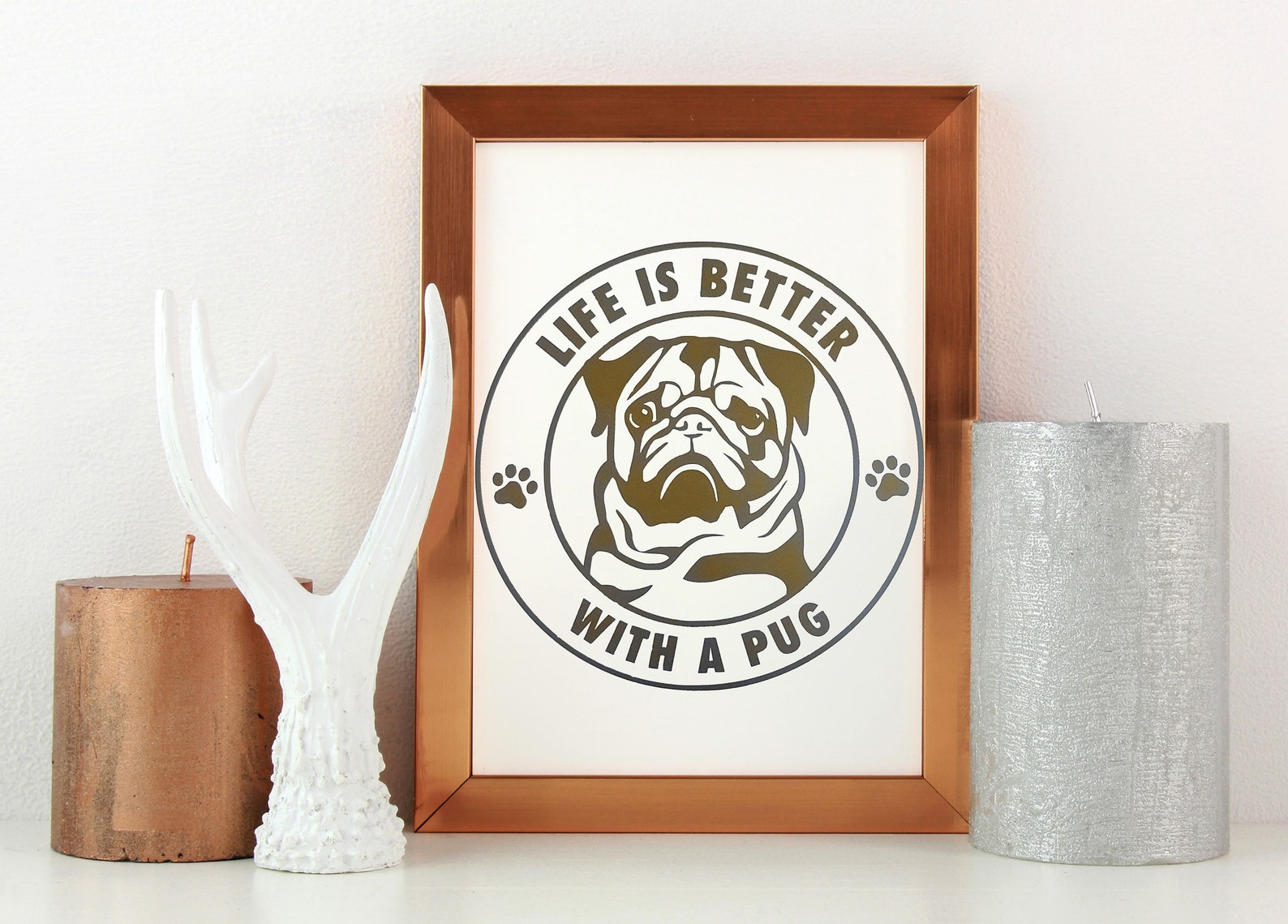 Personalized Life is Better With A Pug Vinyl Decal - Etsy