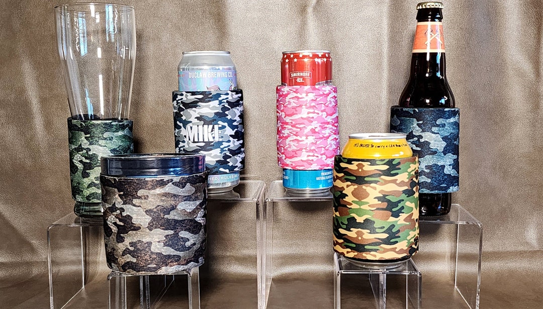 Camo Drink Slap Wrap, Can Coolers, Beverage Insulators, Personalize ...