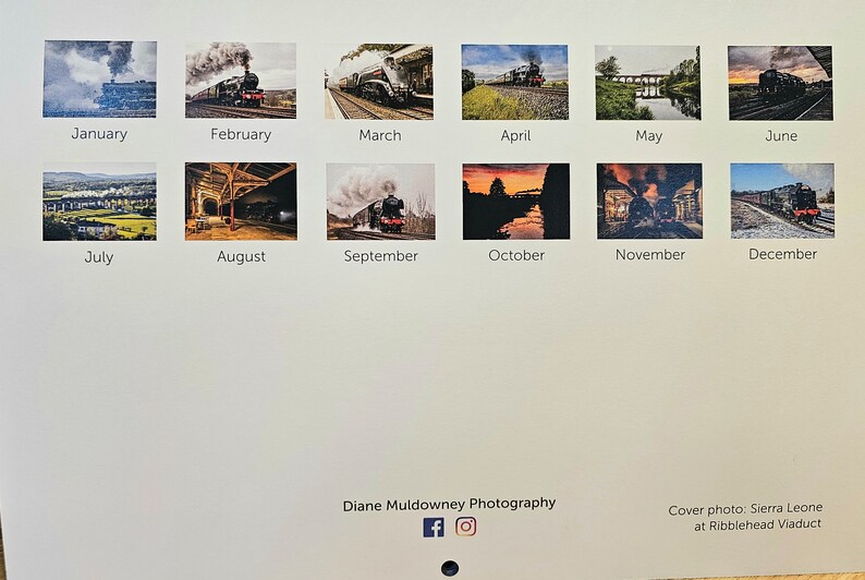 2024 Calendar, Beautiful Steam Locomotive Photographs in Iconic ...