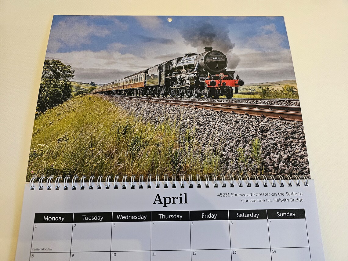 2024 Calendar, Beautiful Steam Locomotive Photographs in Iconic ...