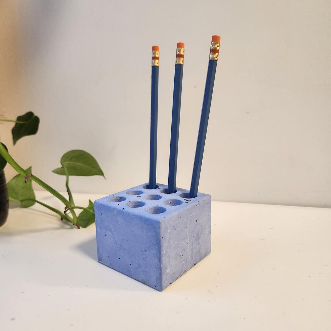 Pen Cube - Blue Terrazzo - Etsy