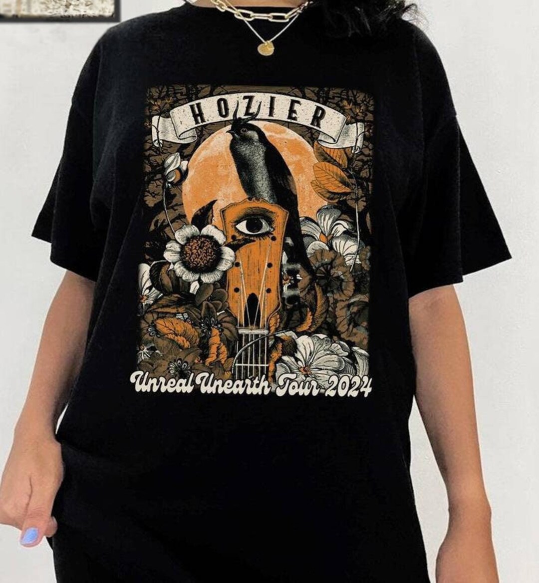 Vintage Hozier Unreal Unearth Tour 2024 Shirt, Hozier T-Shirt, Hozier Merch Tee, Hozier Fan ...