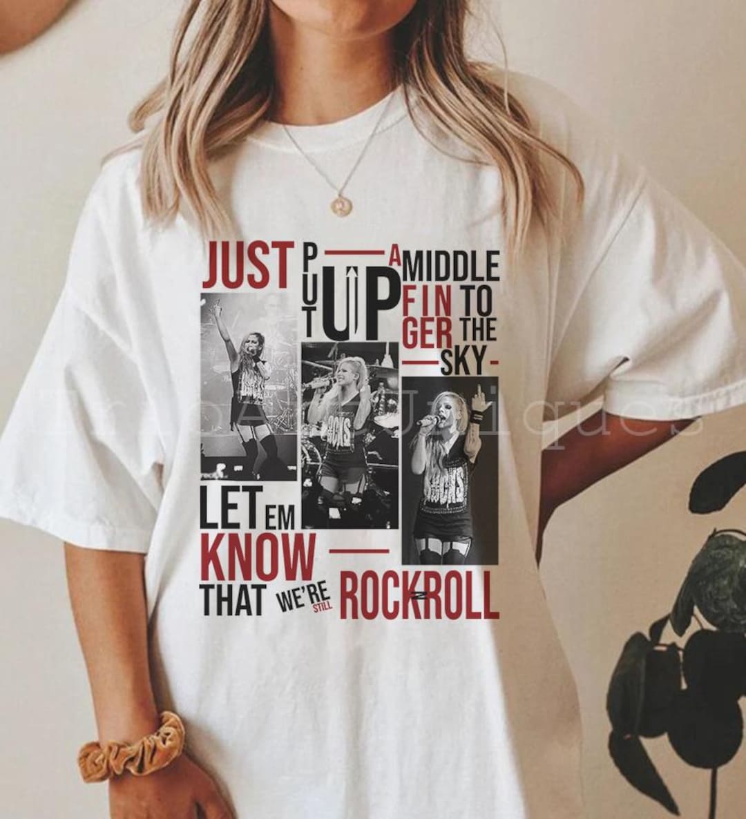 Arvil lagine “middle Finger to the Sky” Rock‑n‑roll Parody T‑shirt, Pop ...