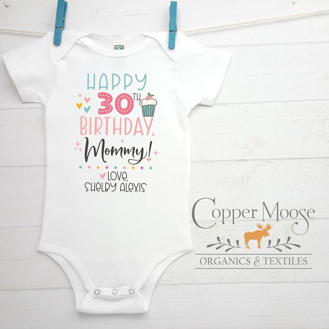 30th Birthday Onesie®, Happy 30th Birthday Mommy Onesie®, Mommy ...