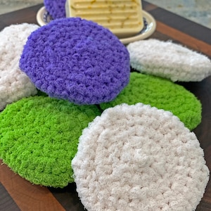 Scrubbies for Clean Hands | Round Crocheted Scrubbies | Hand Scrubby ...