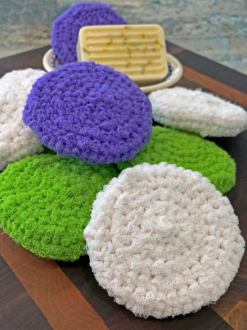Scrubbies for Clean Hands Round Crocheted Scrubbies Hand | Etsy
