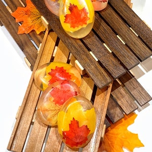 Honeysuckle & Jasmine Maple Leaf Soaps | Fall Soaps | Handmade | Autumn Decor | Glycerin Soap ...
