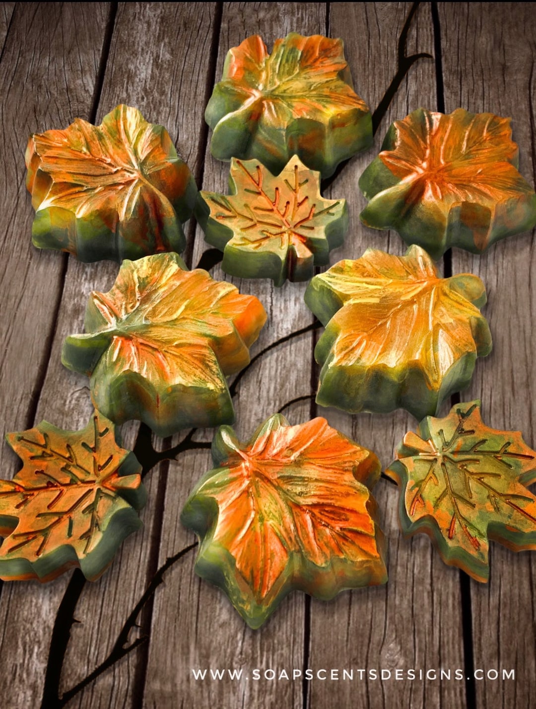 Maple Soap Leaves | Set of 3 Handmade Wild Sage Fall Glycerin Soaps ...