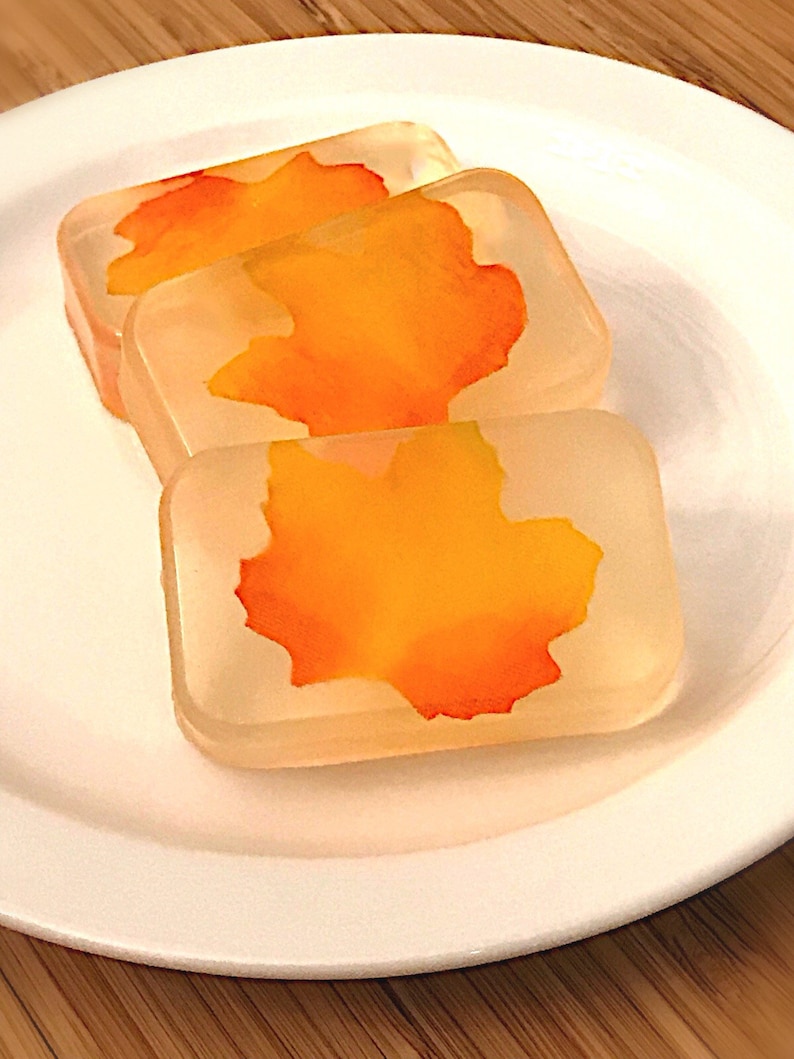 Honeysuckle & Jasmine Maple Leaf Soaps Fall Soaps Handmade | Etsy