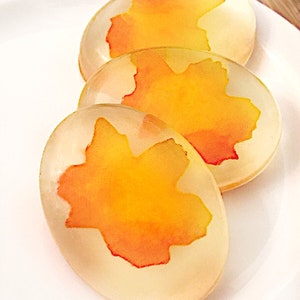 Honeysuckle & Jasmine Maple Leaf Soaps | Fall Soaps | Handmade | Autumn Decor | Glycerin Soap ...