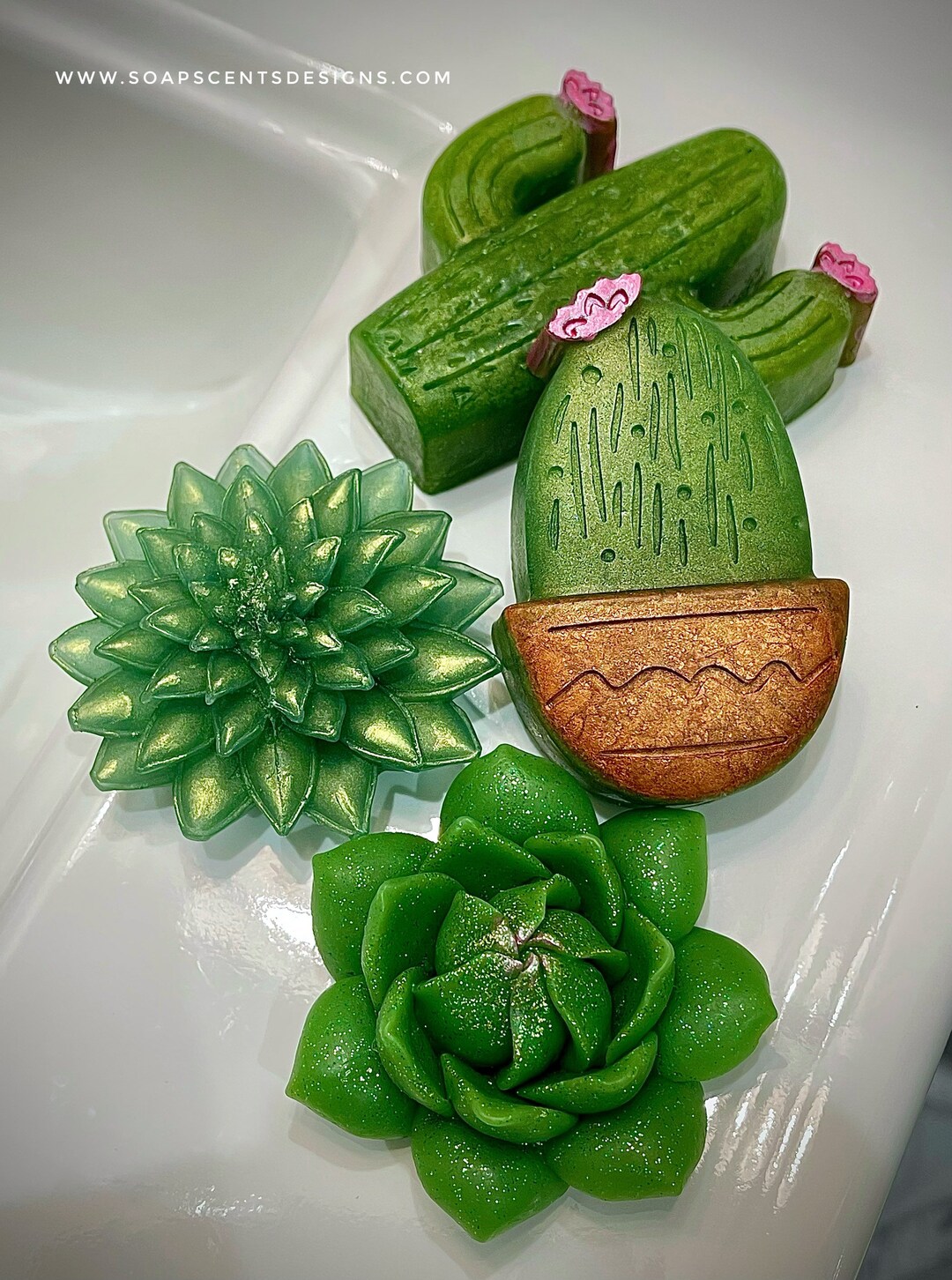 Lush Succulent Glycerin Soap Bar Catus and Succulent Soaps Handmade ...