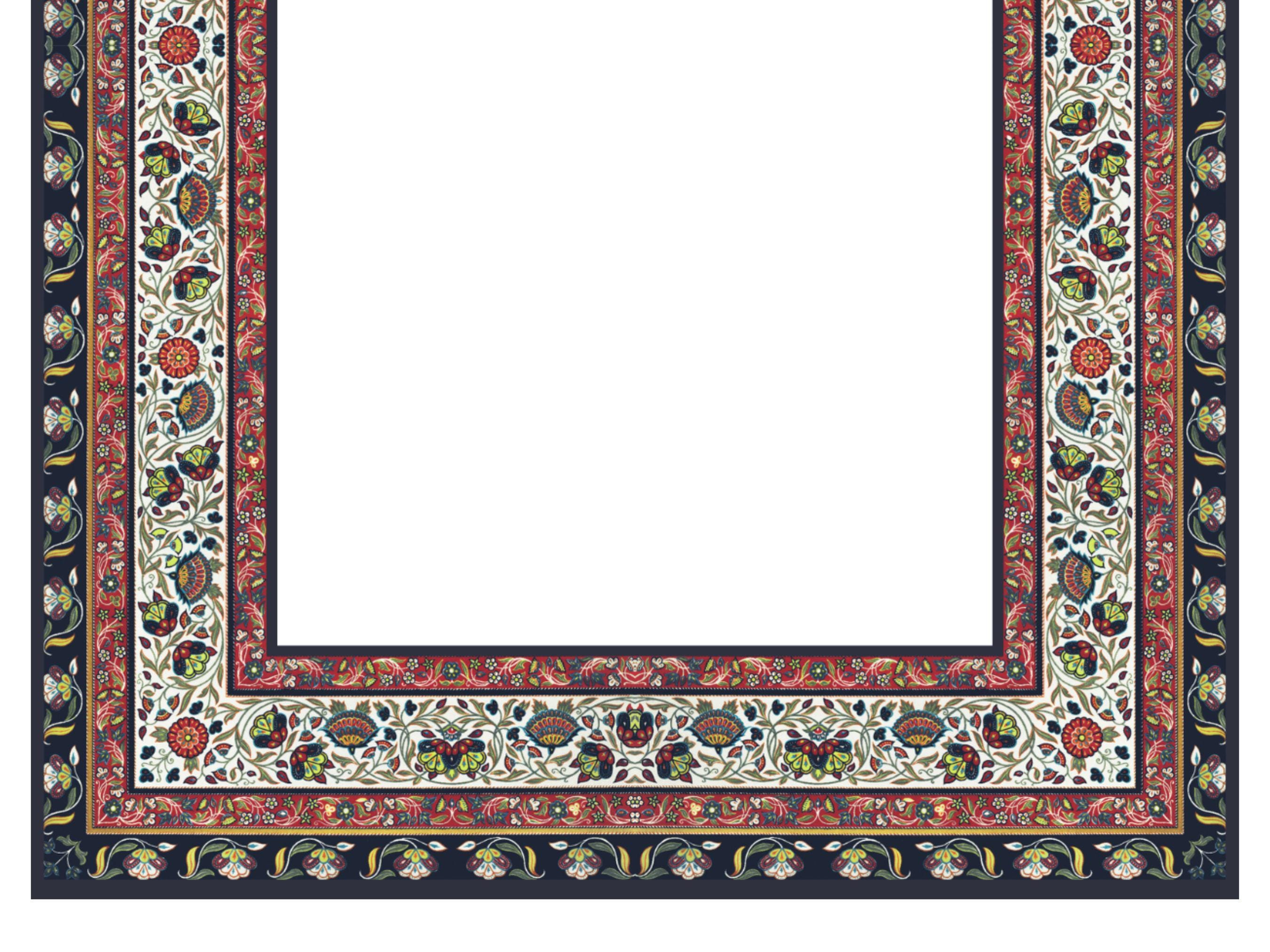 Islamic Floral Border Design | Islamic Art Border Template | Persian ...