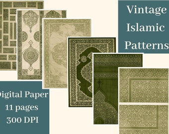 Islamic Pattern Digital Paper Pack Islamic Geometric | Etsy