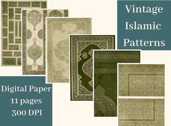 Islamic Pattern Digital Paper Pack Islamic Geometric - Etsy