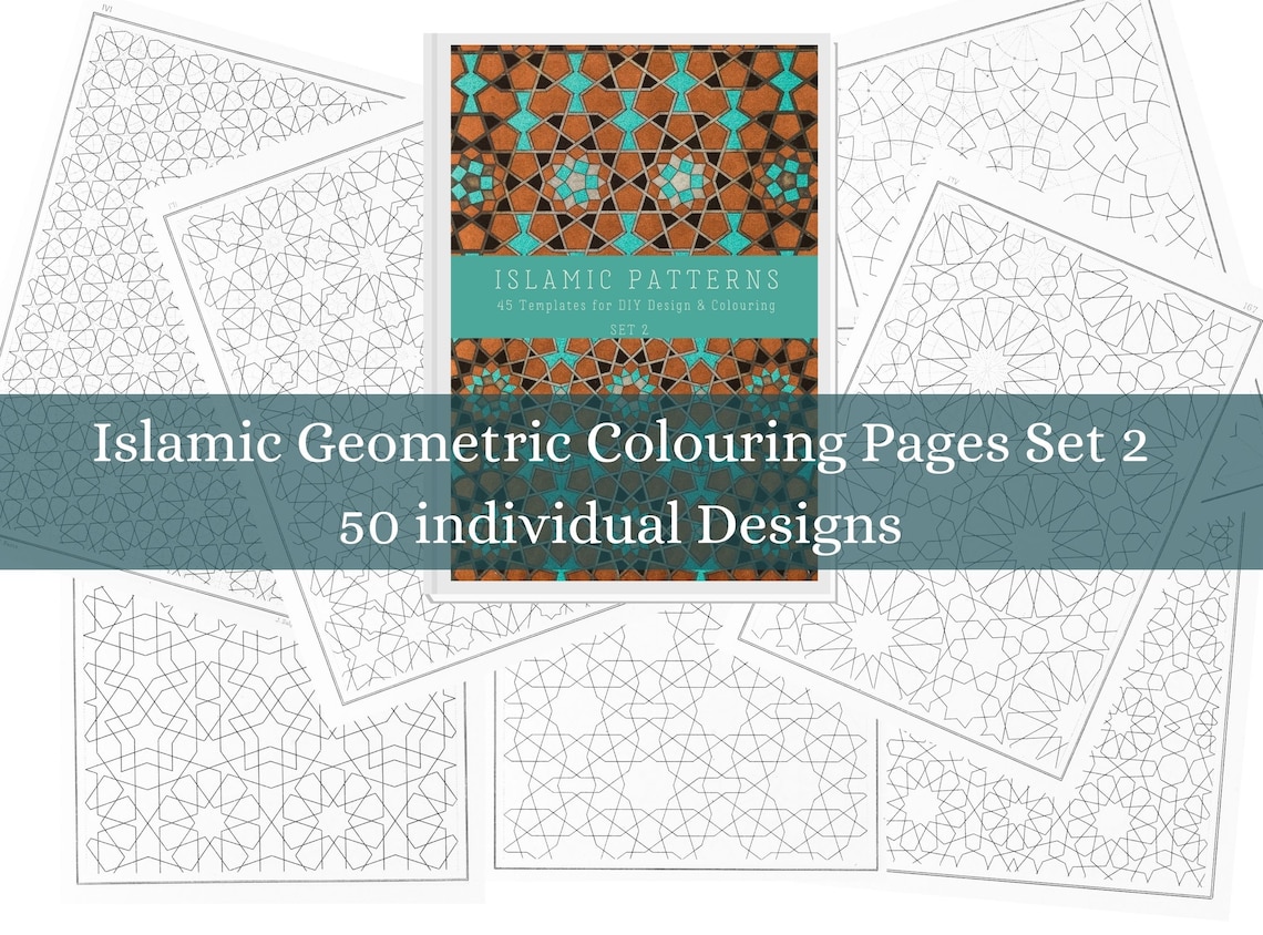 Islamic Geometric Colouring Pages | Islamic Geometric Pattern ...