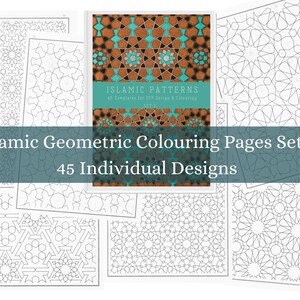 Vintage Islamic Pattern Coloring Book | Islamic Geometric Pattern Book ...