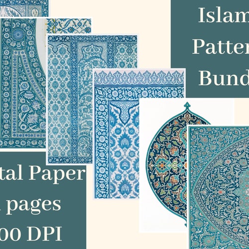 Islamic Geometric Digital Paper Pack Seamless Pattern. - Etsy