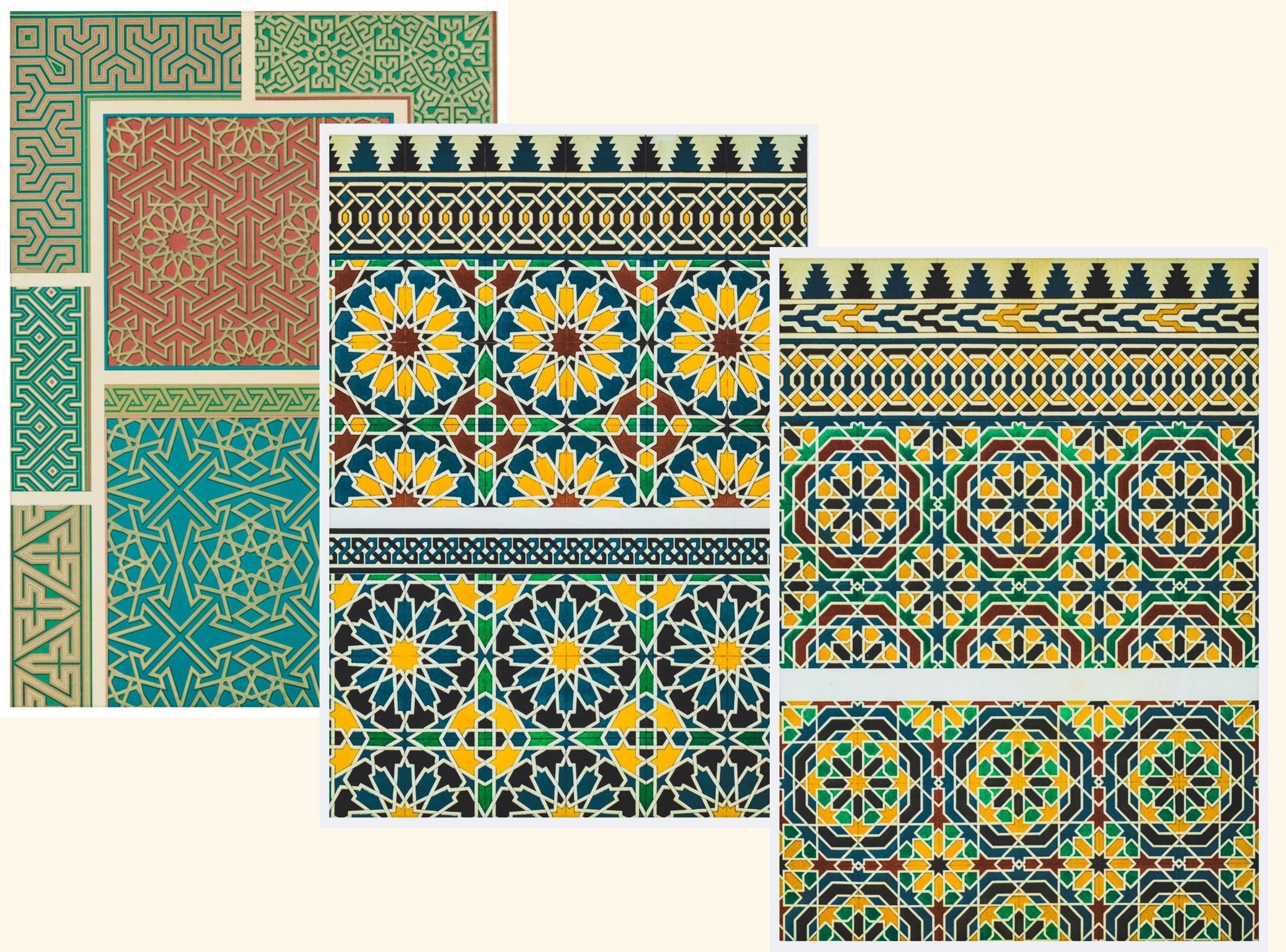 Islamic Pattern Digital Paper Pack | Vintage Islamic Art Printable ...