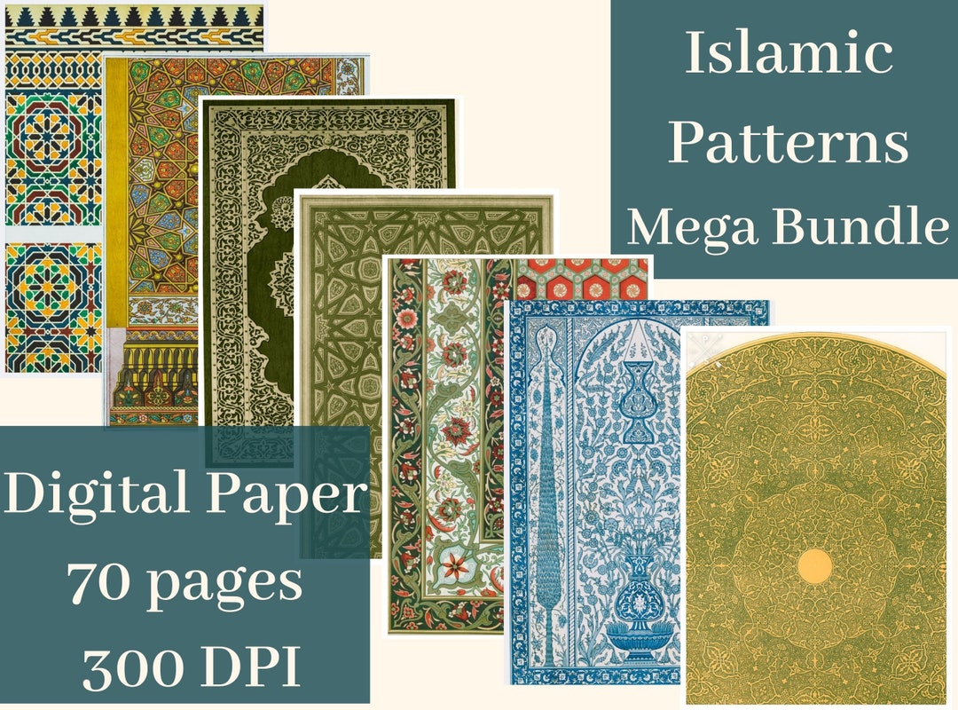 Islamic Pattern Digital Paper Pack | Islamic Geometric - Etsy