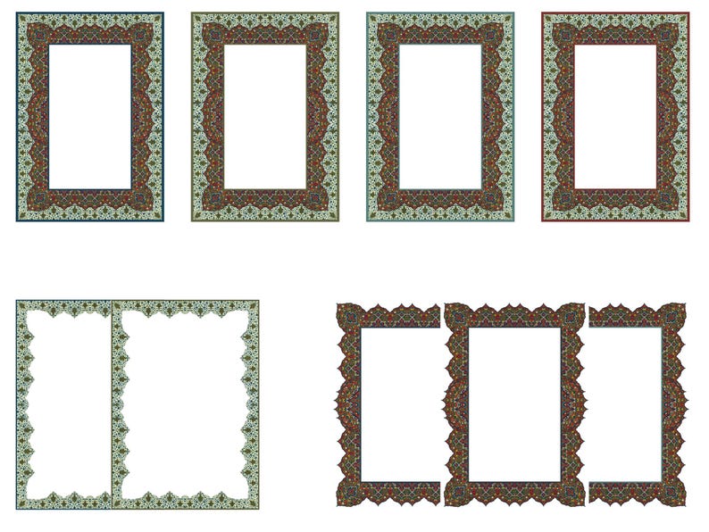 Islamic Border Printable Templates | Persian Border | Arabic Border ...