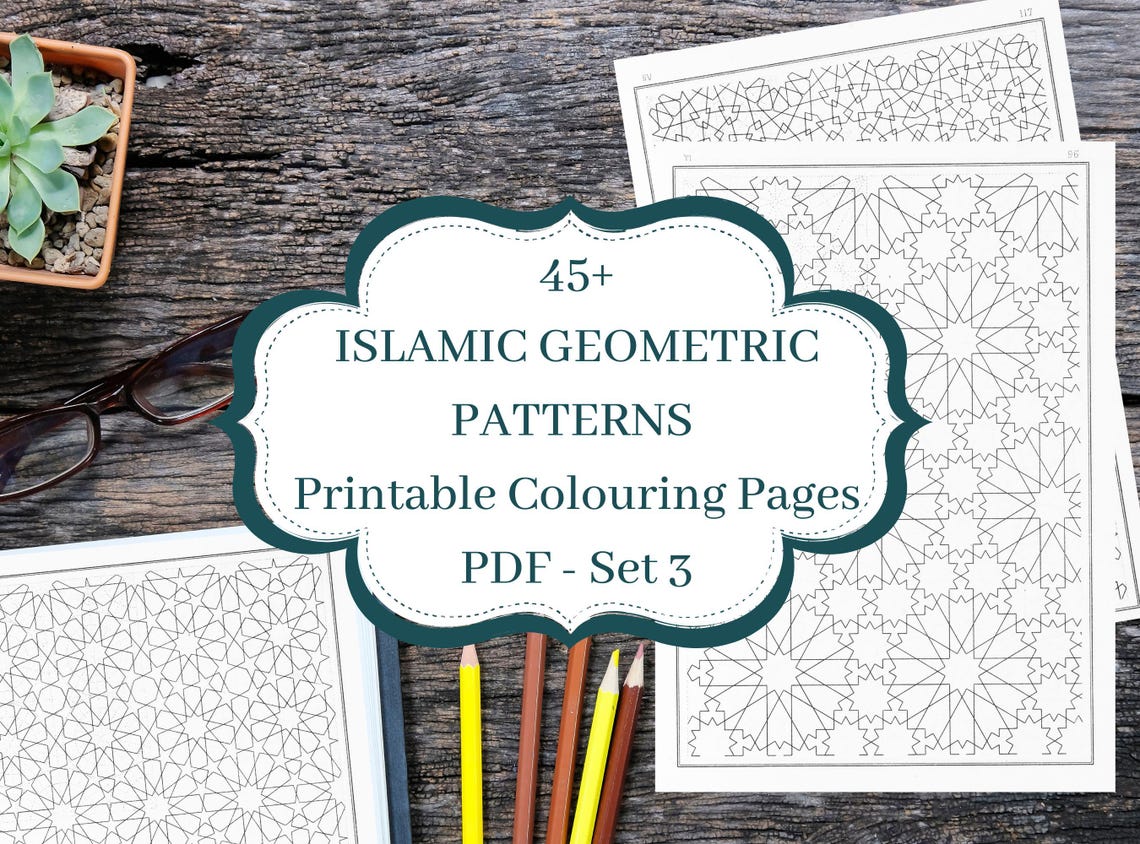 Islamic Pattern Colouring Pages | Arabic Pattern Printable Papers ...