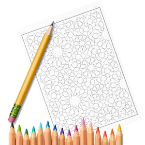 Islamic Geometric Colouring Pages | Islamic Geometric Pattern ...