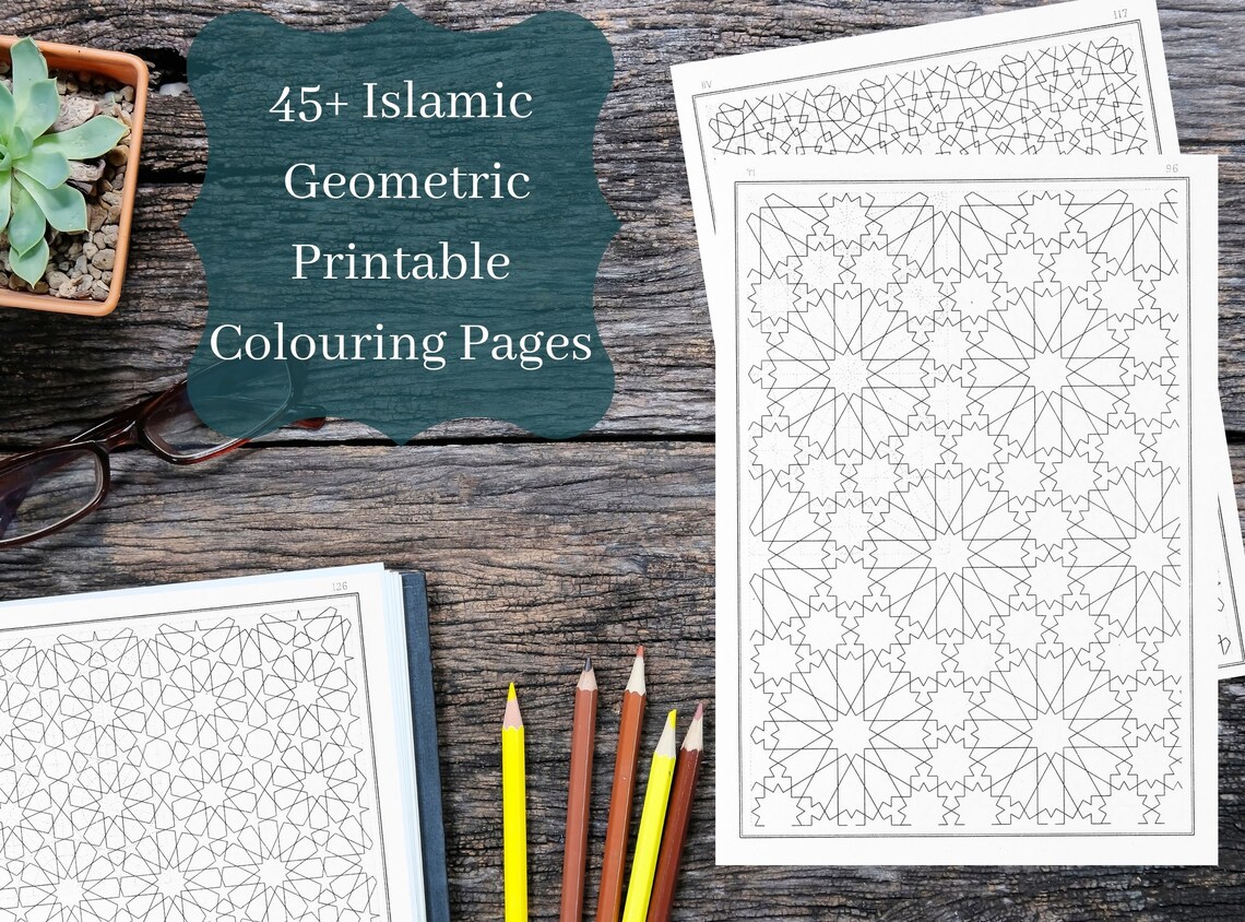 Islamic Pattern Colouring Pages Arabic Pattern Digital - Etsy Australia