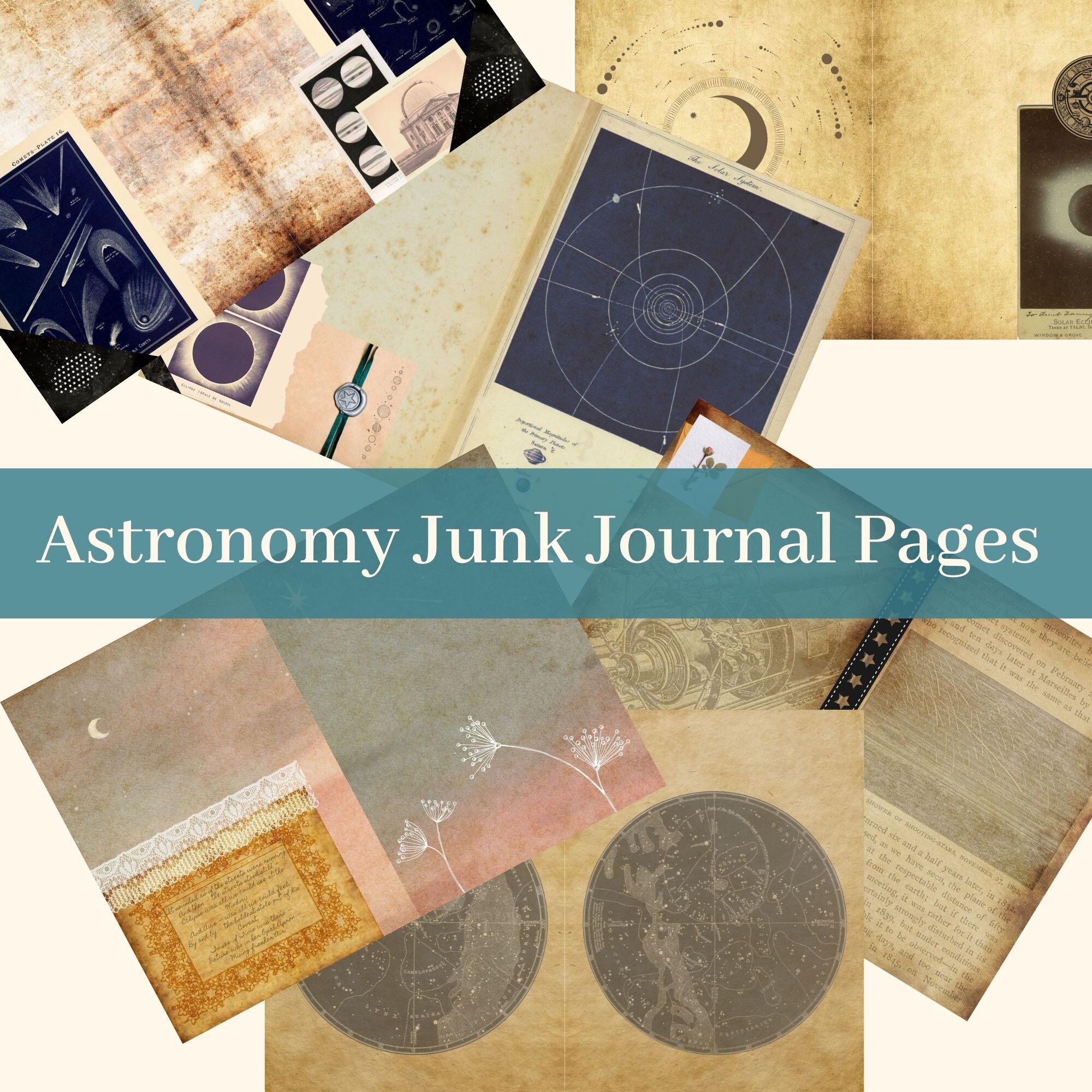 Astronomy Junk Journal Pages | Celestial Junk Journal Pages | PDF ...