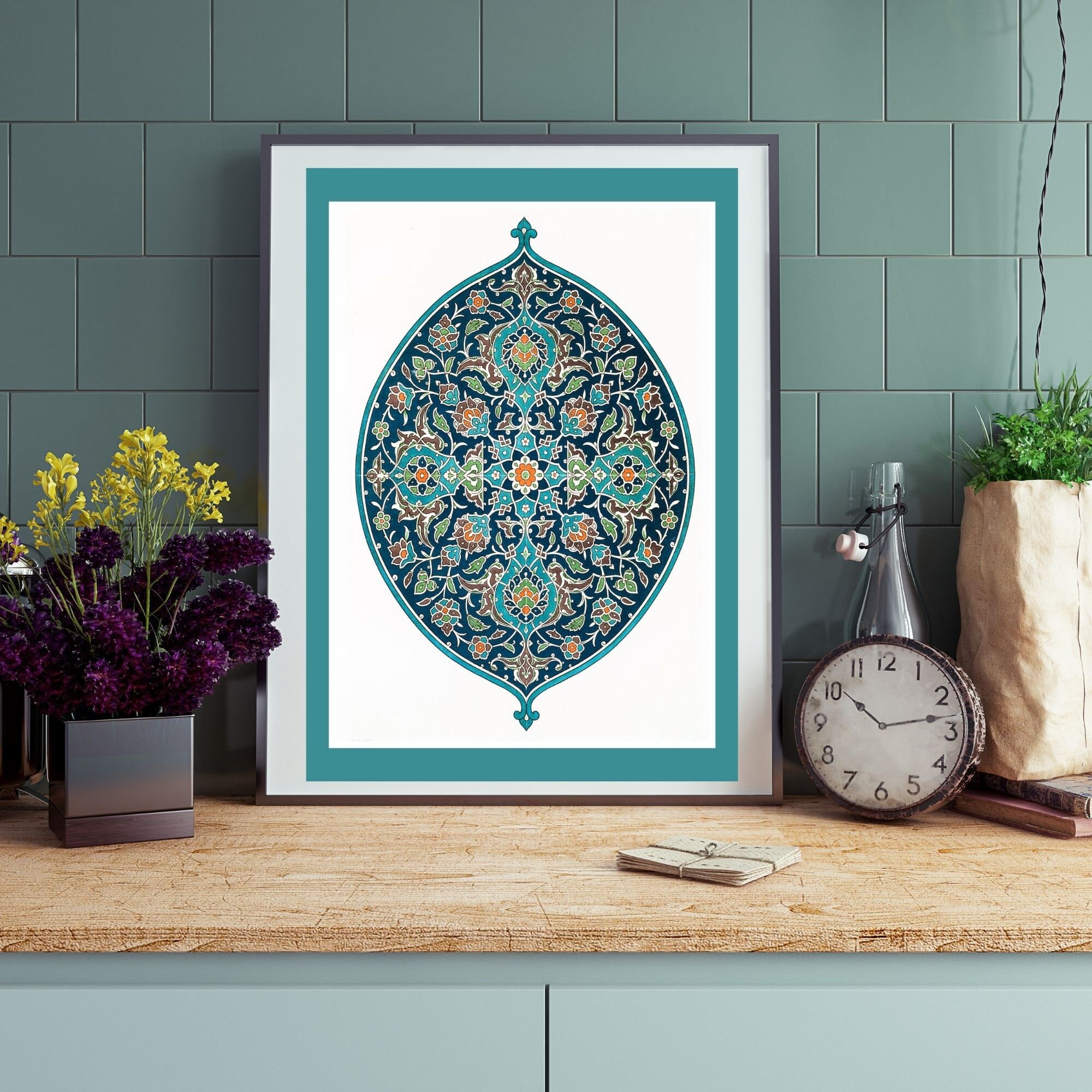 Islamic Poster Islamic Geometric Pattern Arabic Wall Art | Etsy