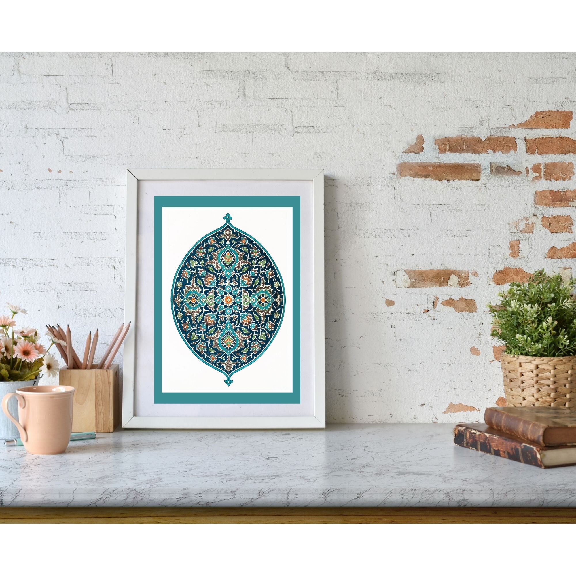 Islamic Poster Islamic Geometric Pattern Arabic Wall Art | Etsy