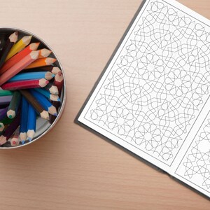 Islamic Geometric Colouring Pages | Islamic Geometric Pattern ...