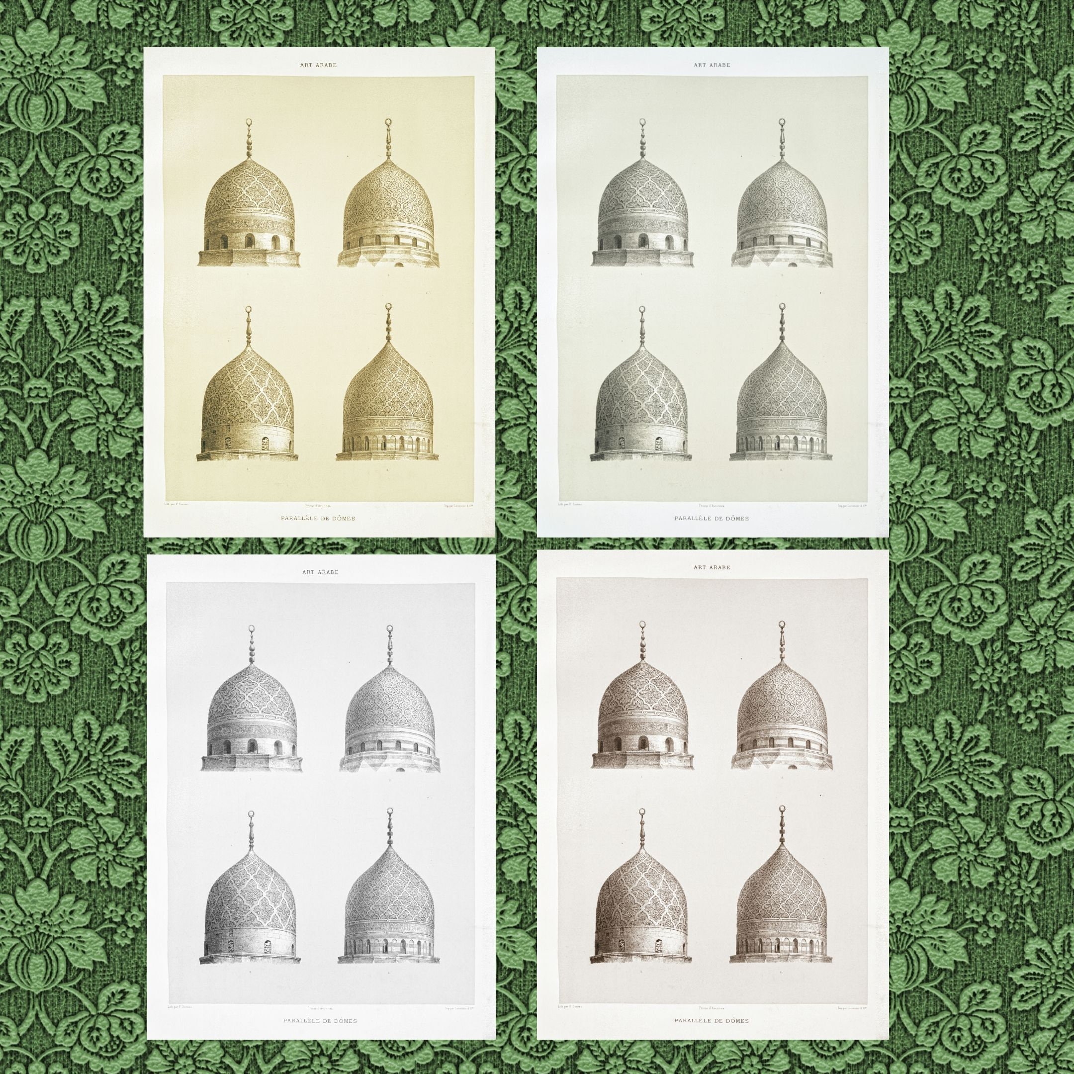 Islamic Home Decor Vintage Mosque Dome Print Printable Islamic Wall Art ...