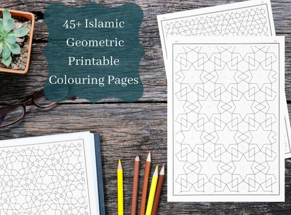 Islamic Patterns Colouring Pages Islamic Geometric Digital - Etsy Australia