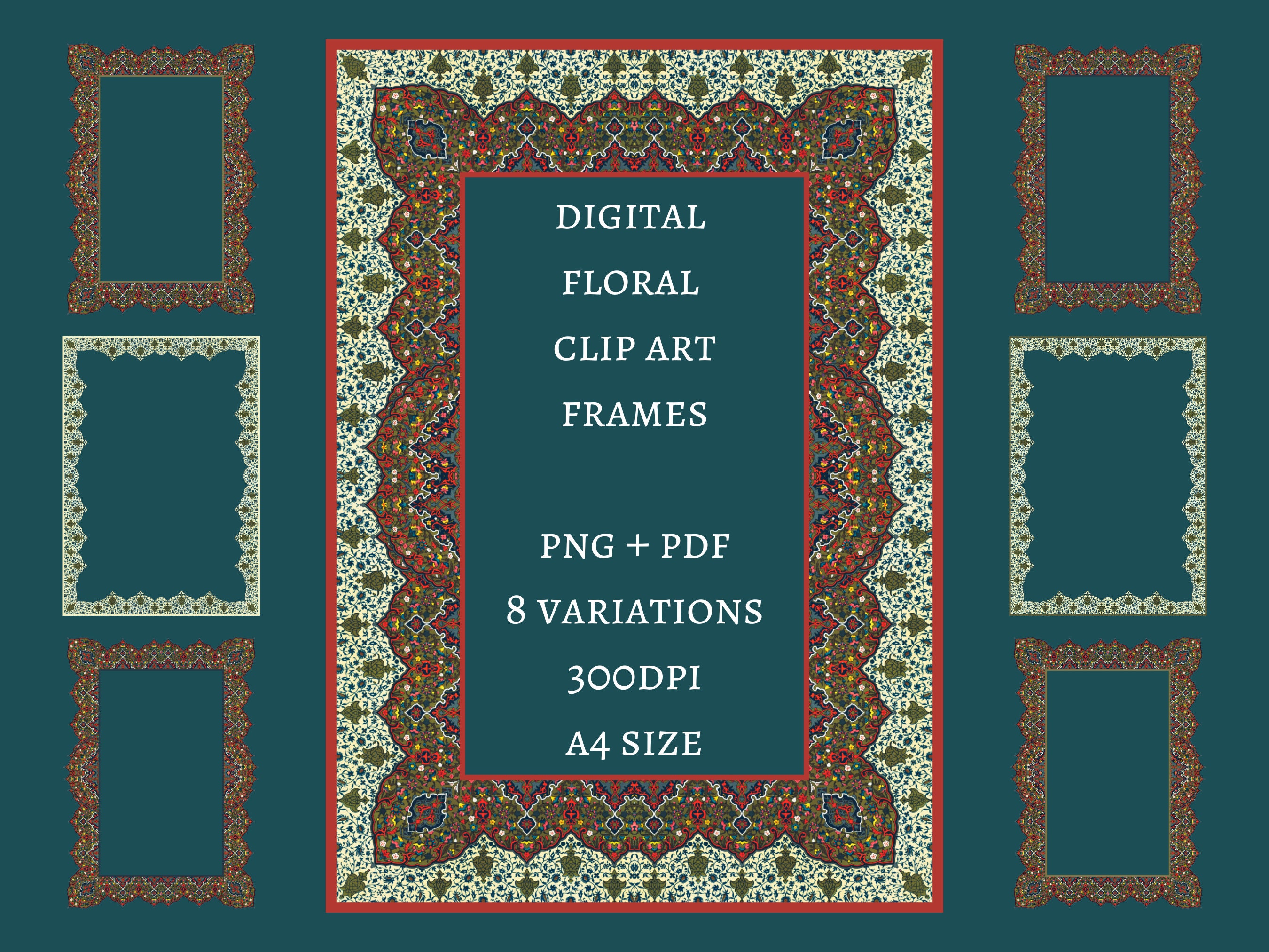 Floral Frame Clipart Flower Border Clipart Flowers Frame Clipart ...